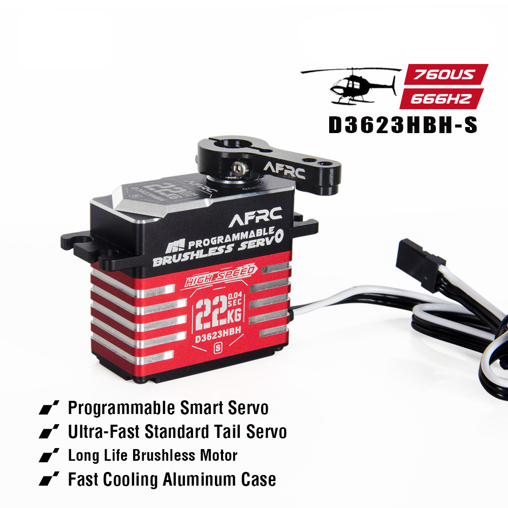 D3623HBH-S High Speed Brushless Programmable Helicopter tail Servo ...